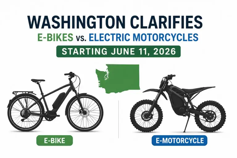 Washington clarifies e-bike vs. electric motorcycle rules starting June 11