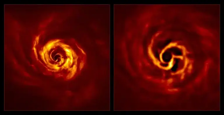 Astronomers capture first live spin of nearby planet-forming disk