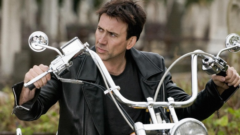 What motorcycle did Nicolas Cage ride in 'Ghost Rider'?