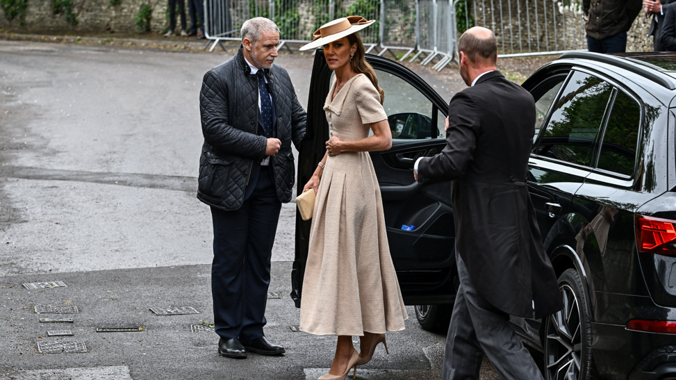 King Charles arrives for Peter Phillips' wedding to NHS nurse