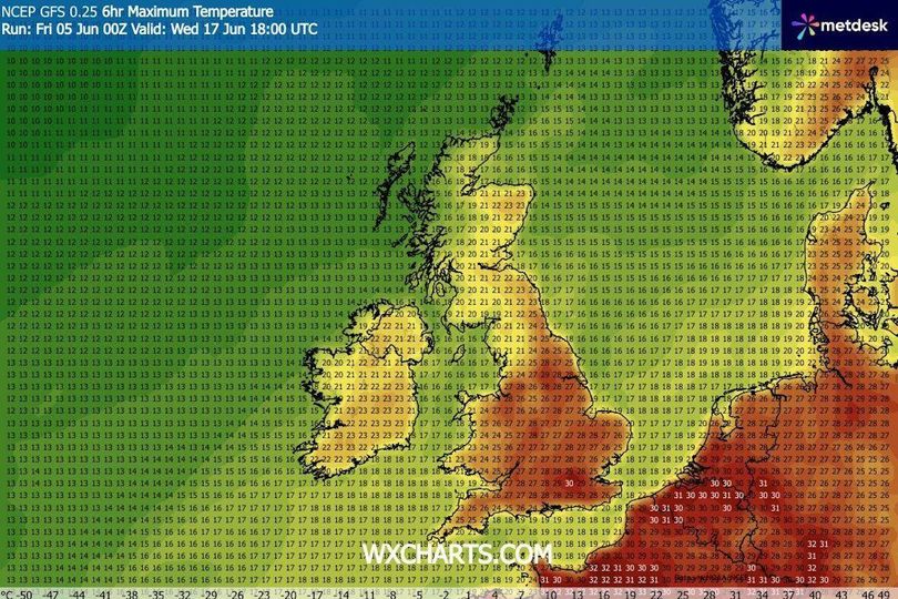 UK heatwave could return as weather maps show 30C temperatures forecast ...