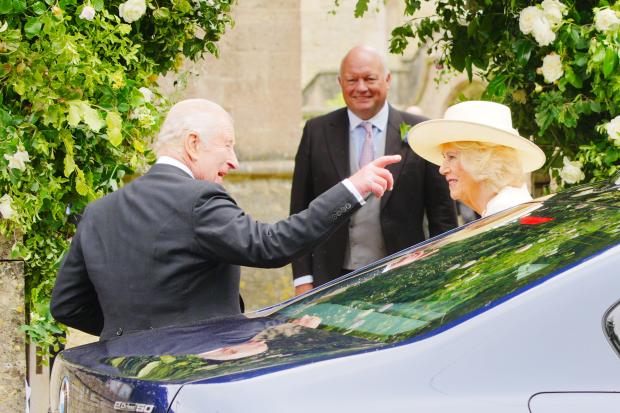 In photos: Royals take to local church for wedding of Princess Royal's son