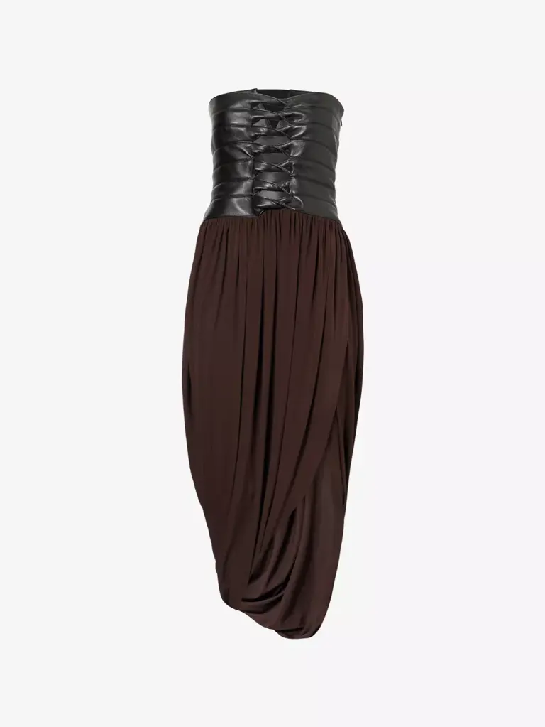 Kaia Gerber's Alaïa dress combines a leather bodice with cut-outs and ...