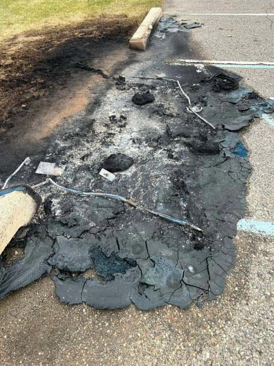 Officials seek info after Coopersville park porta-potties destroyed in fire