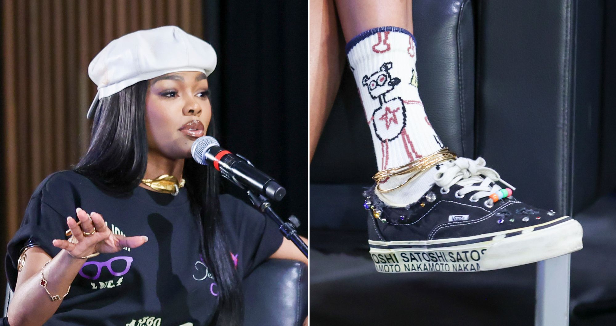 Teyana Taylor shows off rare Satoshi Nakamoto x Vans at Essence Fest