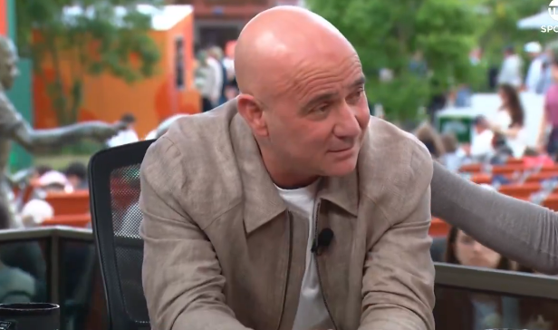 Andre Agassi could not contain his disbelief at Matteo Arnaldi’s ...
