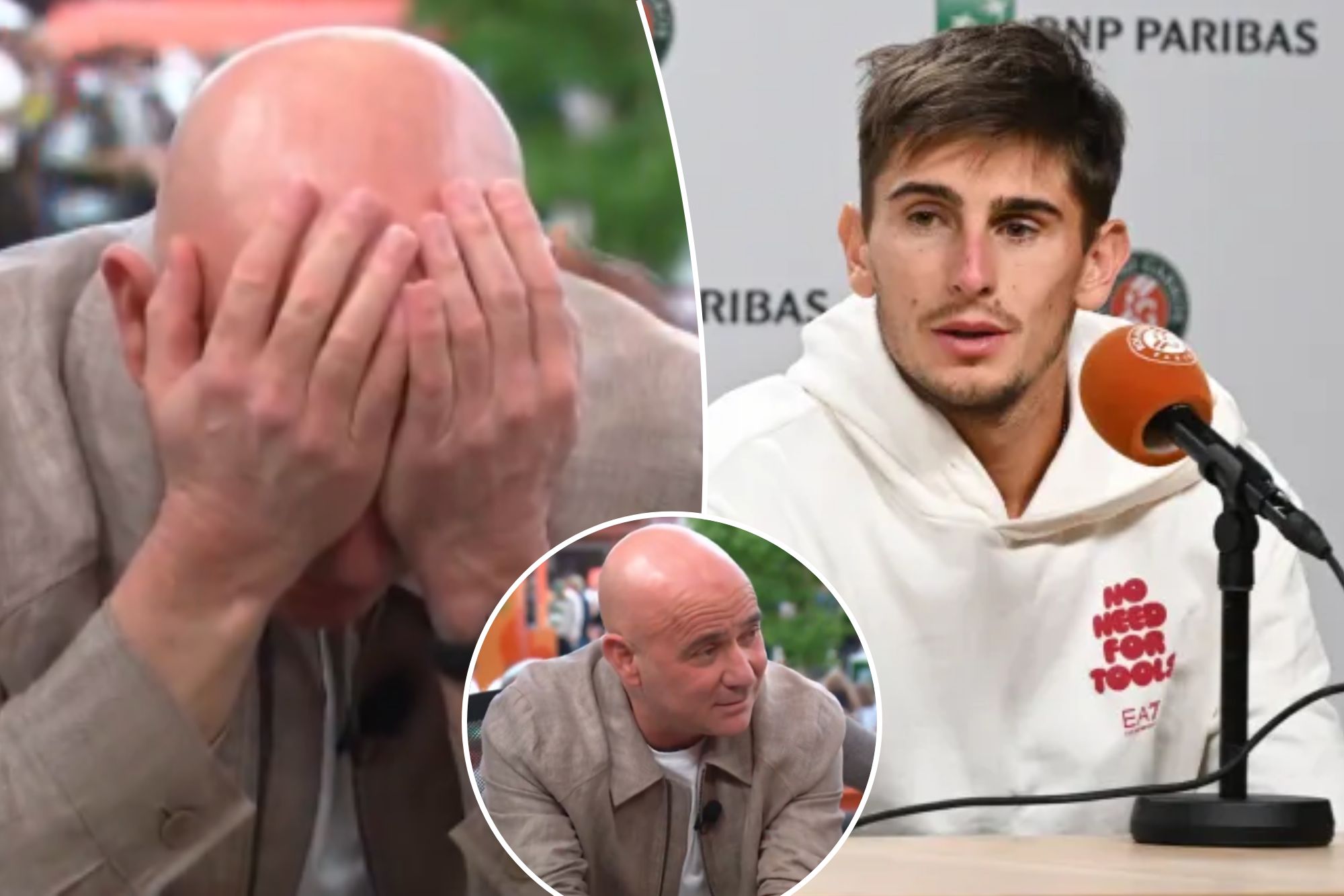 Andre Agassi could not contain his disbelief at Matteo Arnaldi’s ...