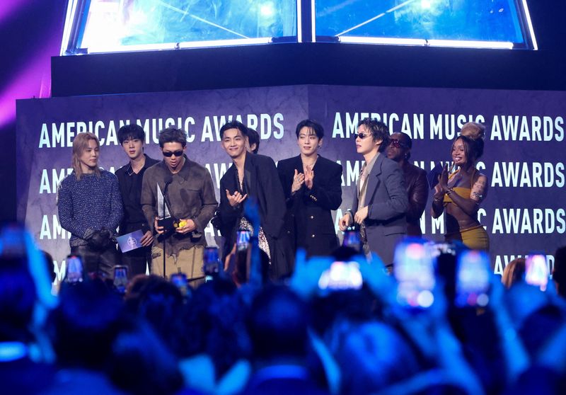 K-pop band BTS wins top American Music Awards honor for second time