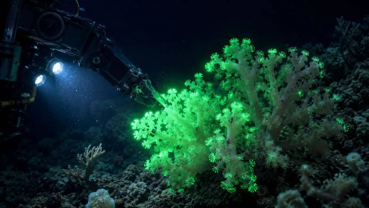 Hidden inside the Pacific: This newly discovered coral flashes green ...