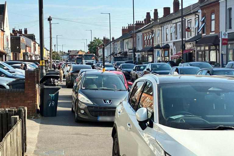 Chaotic Eid parking around Small Heath Park for Eid al-Adha celebrations