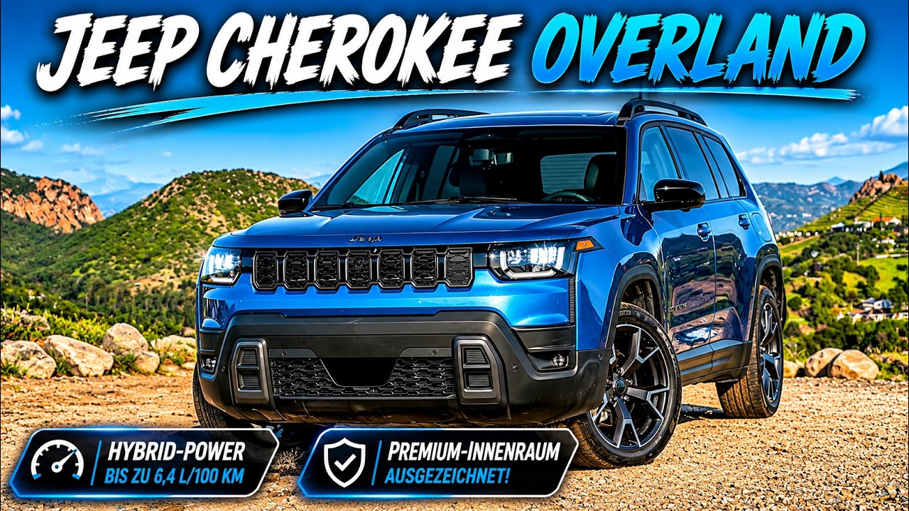2026 Jeep Cherokee Overland Hydro Blue Pearl mit Luxus-Innenraum