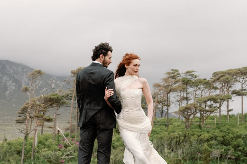 Roz Purcell ties the knot in a white dress and wellies at her second ...