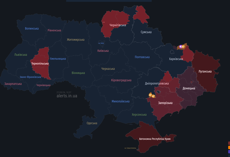 Unidentified UAV triggers air raid alerts in Ternopil and Lviv oblasts