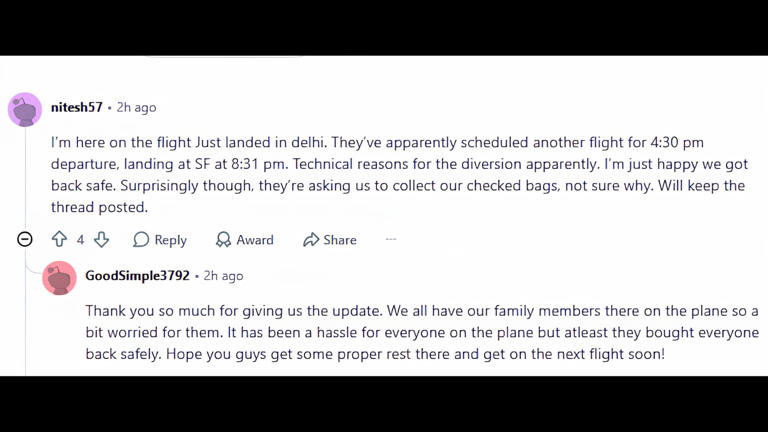 'My parents are on this flight': Delhi-San Francisco flight diverted ...
