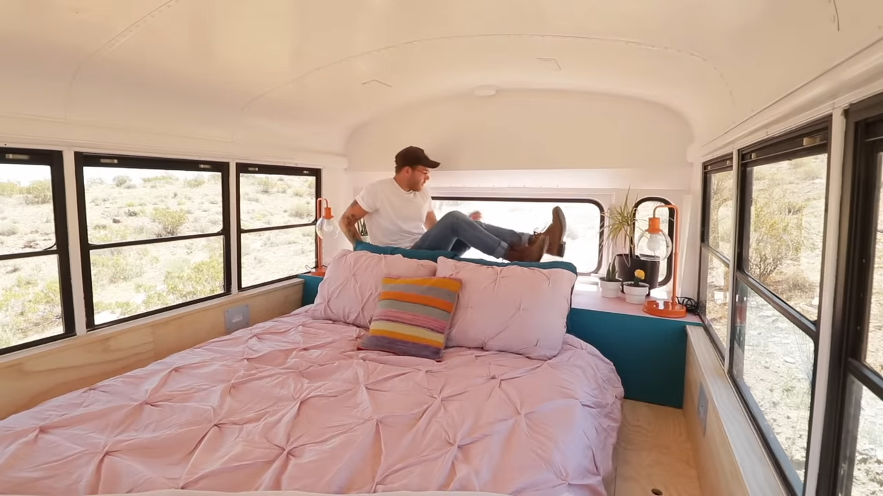 I built a bedroom in a bus… my neighbor almost called the police
