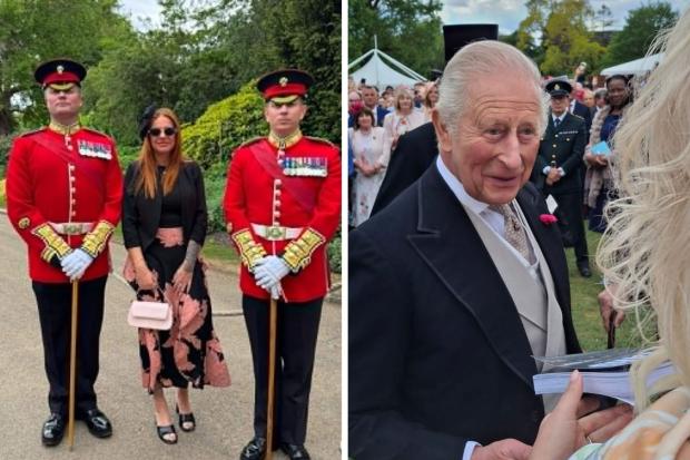 Mold woman attends royal garden party with group who gifted book to ...