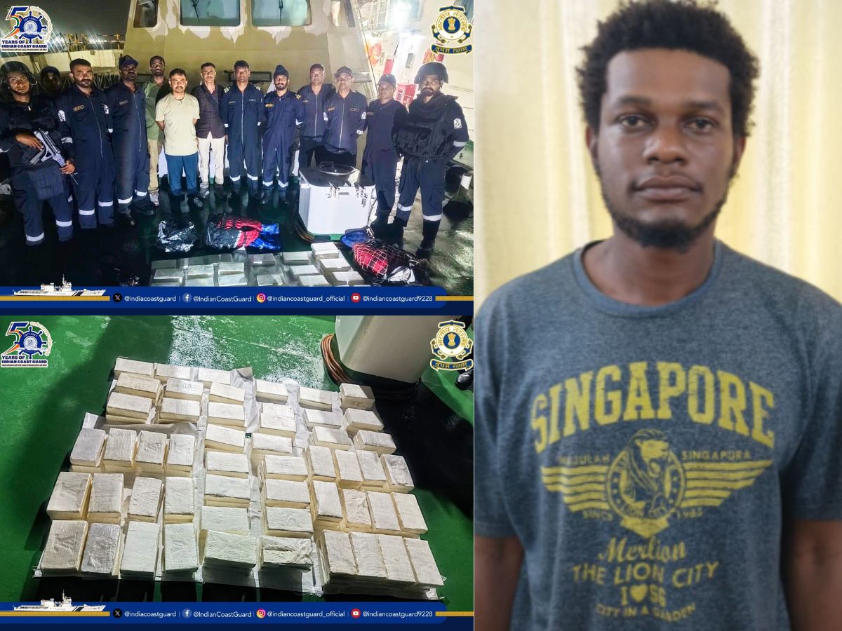 115 kg cocaine worth Rs.1,150 crore seized off Gujarat's Mundra port as ...
