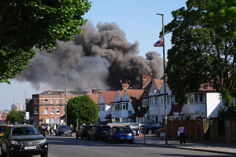 Fire crews tackle blaze at Jewish supermarket in Golders Green