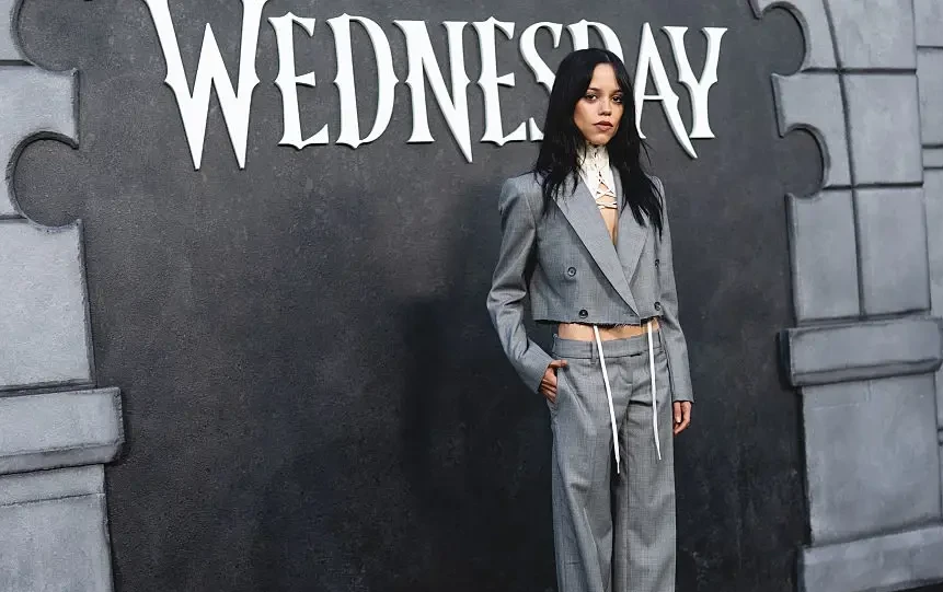 Jenna Ortega redefines gothic tailoring with daring McQueen suit