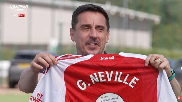 Gary Neville mocked by Arsenal owner as Man Utd icon put in awkward spot