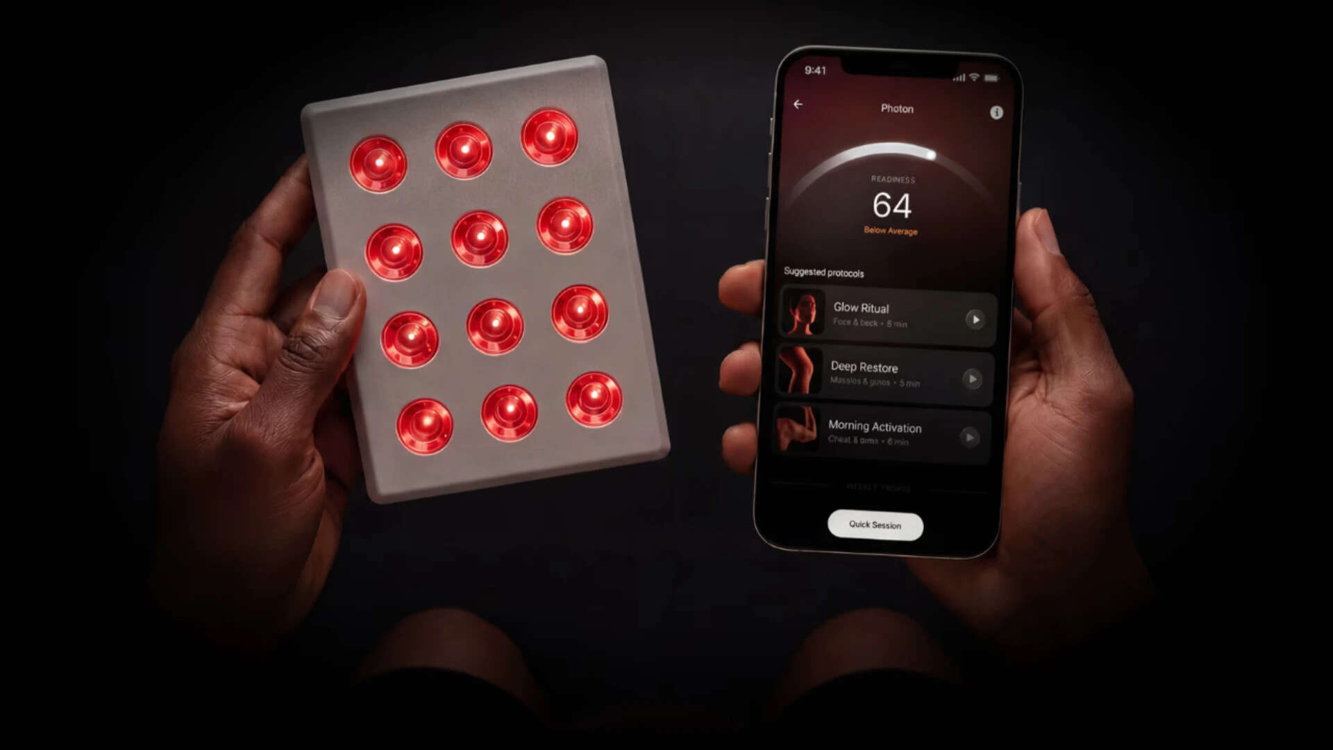Ultrahuman Photon is a red light therapy device that learns from your ...