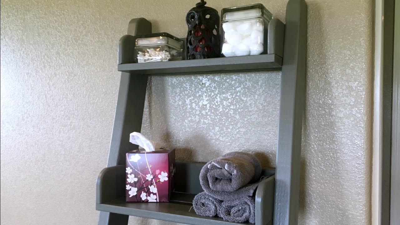 Transform your empty walls with a DIY leaning shelf