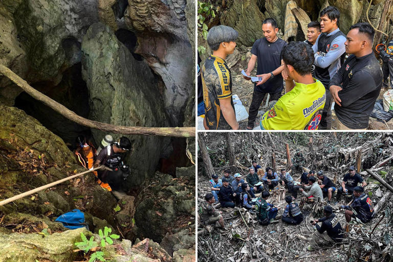 Race against time to rescue villagers trapped in flooded cave — as 5 ...