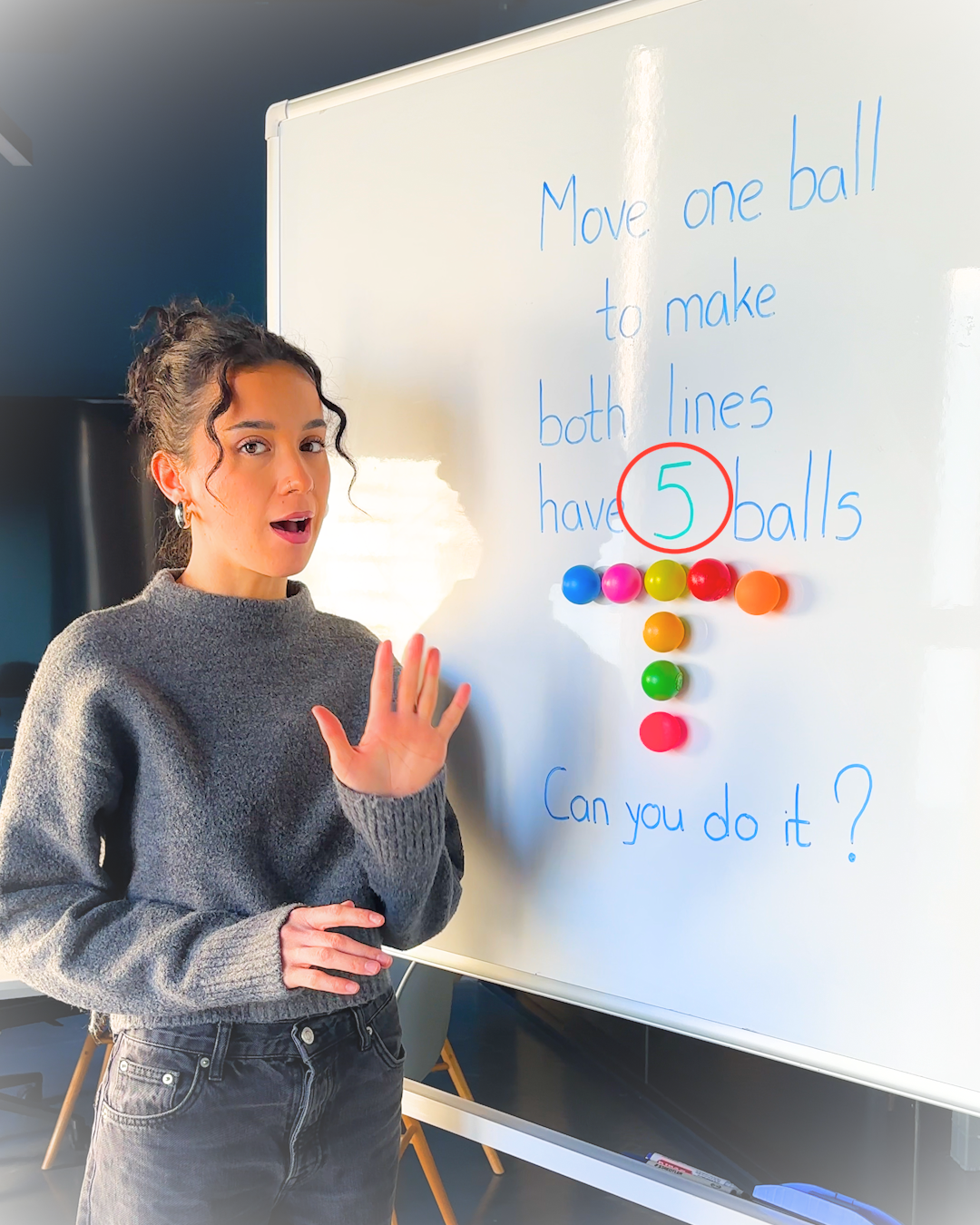 Move one ball to win this brain teaser! 🧠