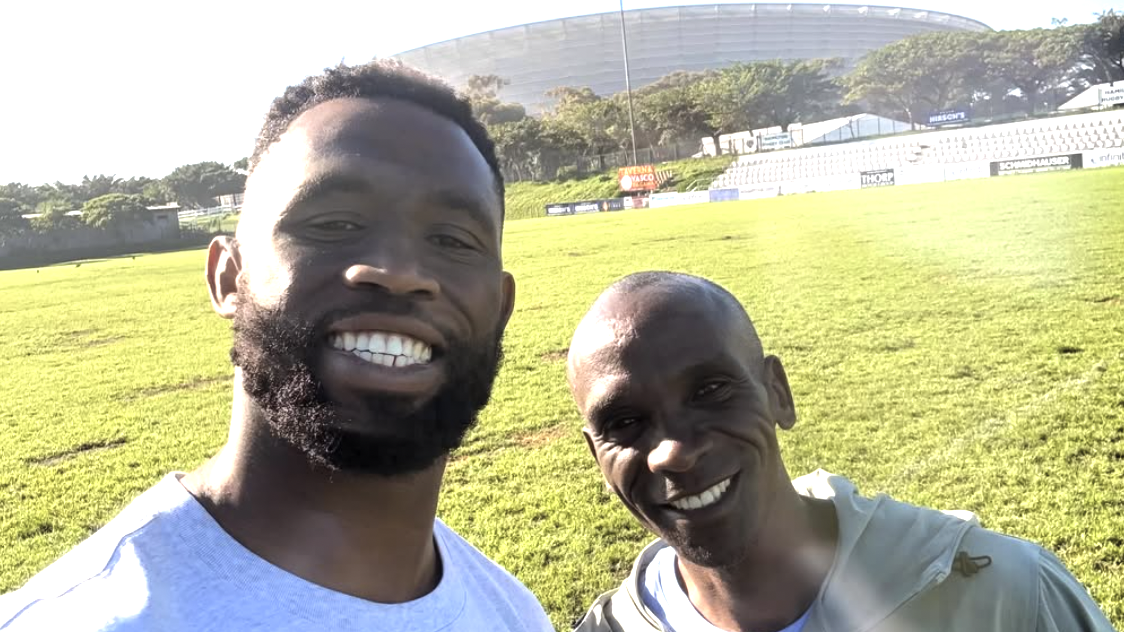 Eliud Kipchoge inspired after meeting Siya Kolisi