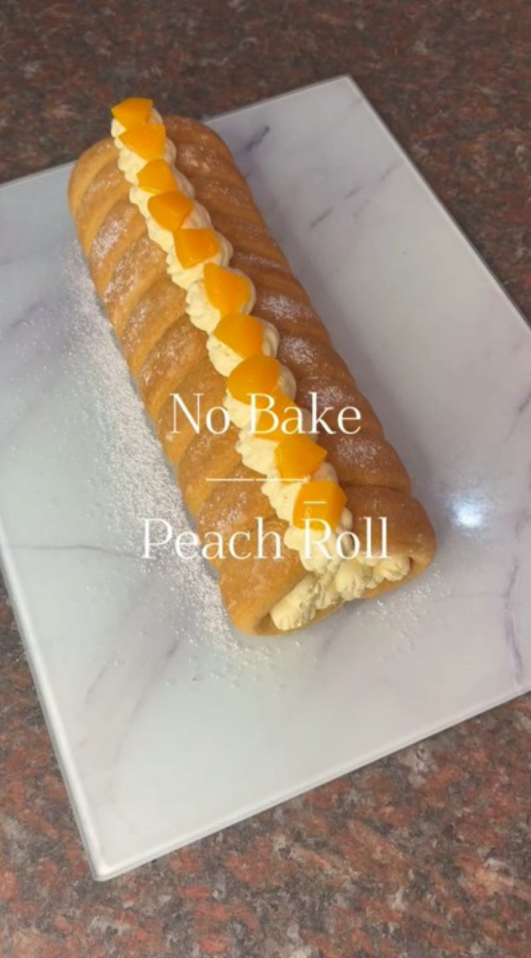 How to make a quick and creamy peach roll