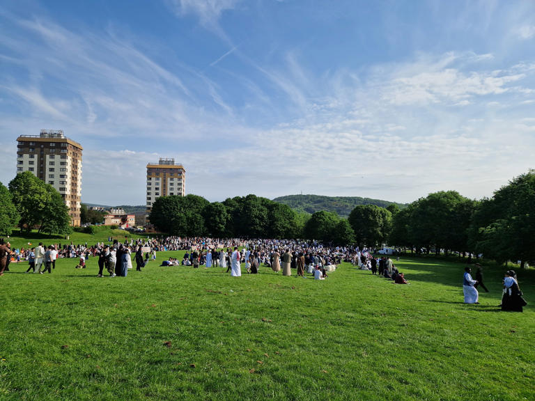 Crowds gather at Sheffield park to celebrate Eid al-Adha