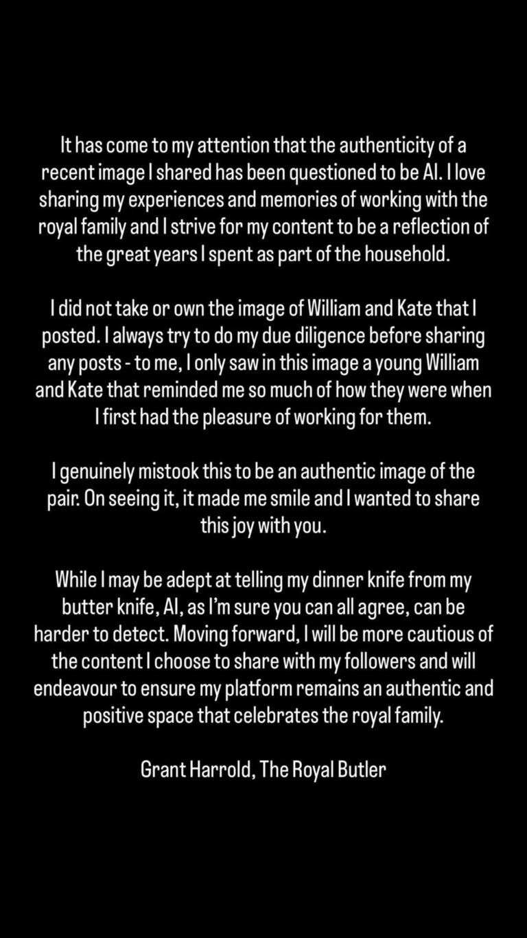 King Charles ex-butler finally addresses William and Kate's AI photo ...