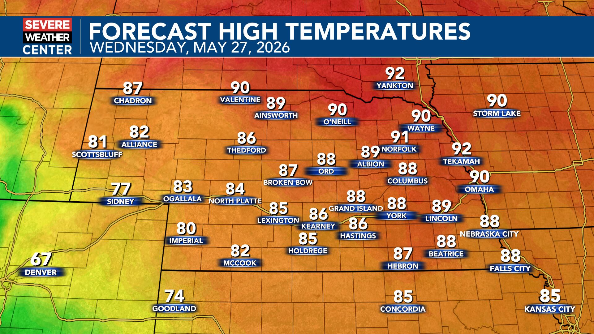 Warm Wednesday before pattern shift brings rain chances