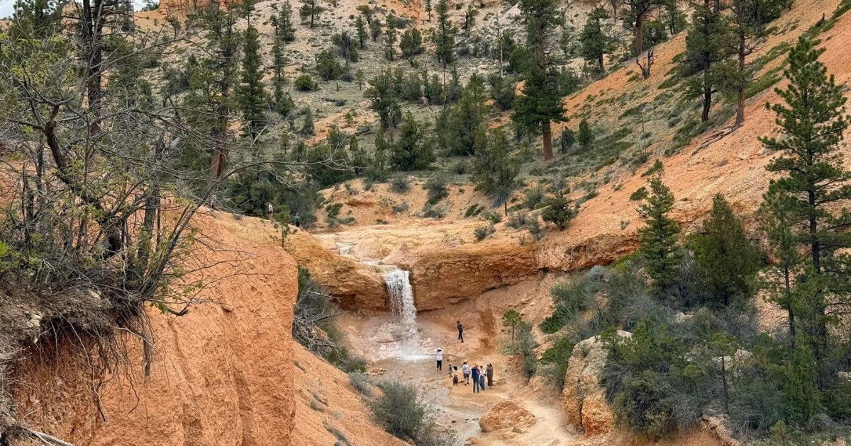This hidden Bryce Canyon waterfall trail feels like a secret oasis