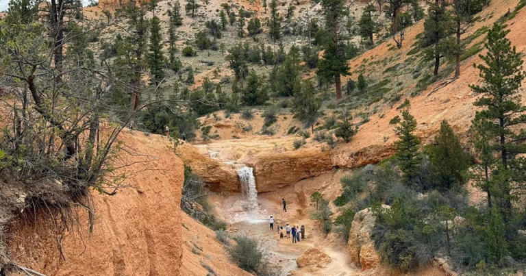 This hidden Bryce Canyon waterfall trail feels like a secret oasis
