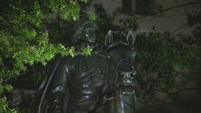 Bronze statues installed at DC's Freedom Plaza include controversial ...