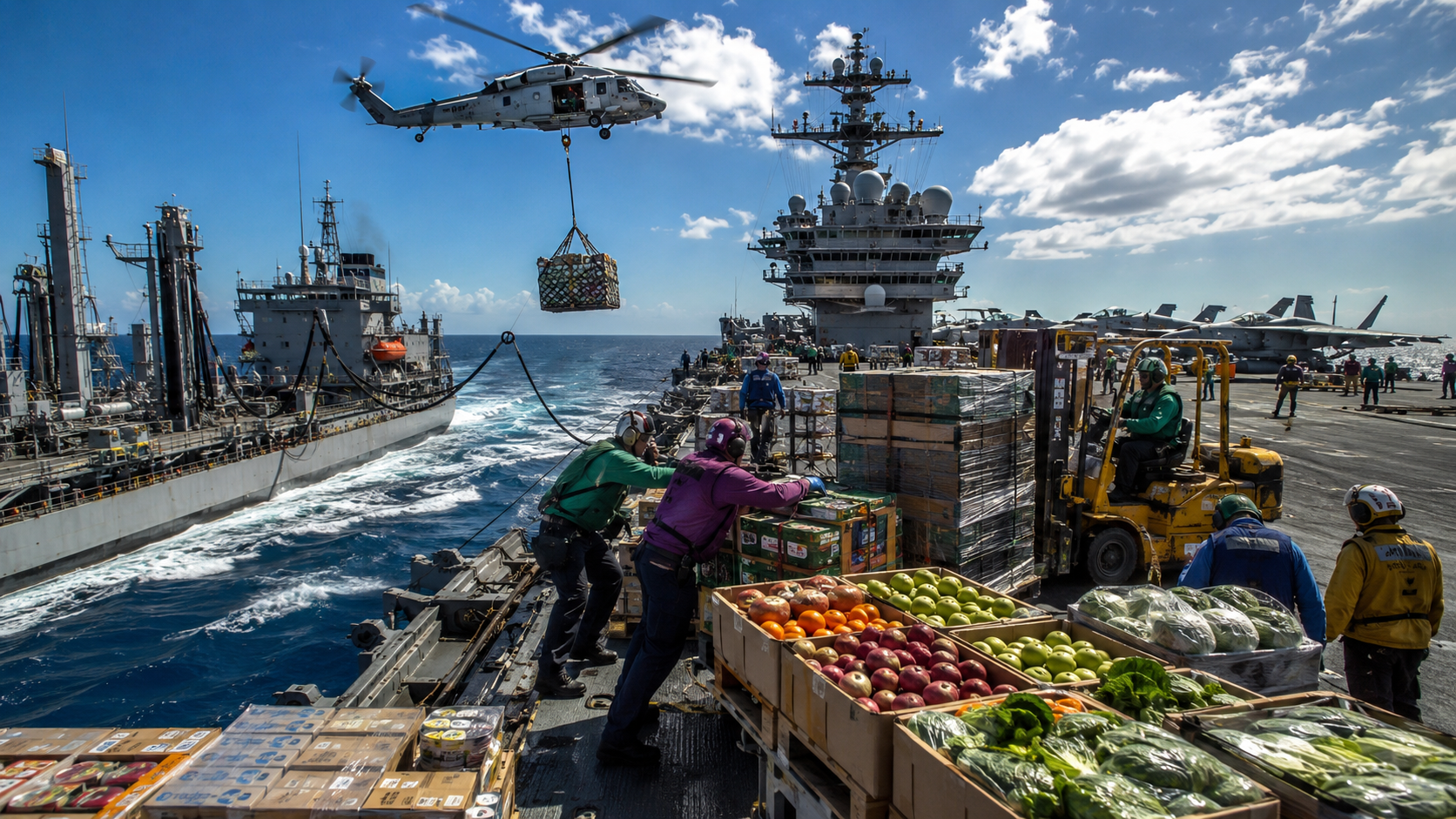 How the US Navy feeds 93,000 sailors at sea every day