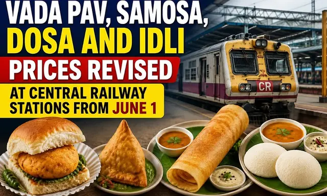 Vada pav, samosa, dosa and idli prices revised at Central Railway ...