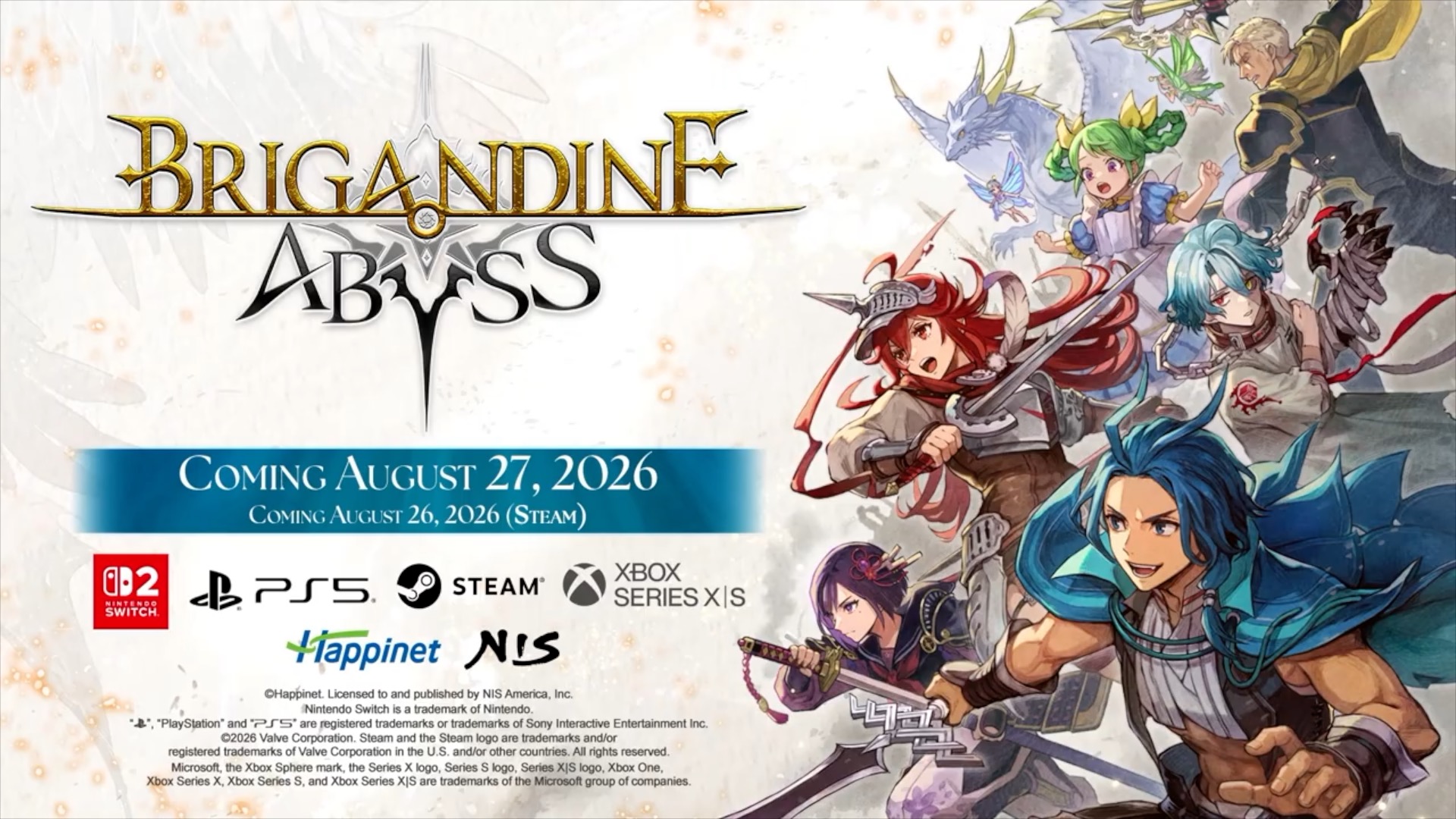 Brigandine Abyss official release date announcement trailer
