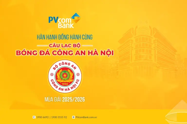 PVcomBank đồng hành cùng CLB Công an Hà Nội phát triển bóng đá Việt Nam