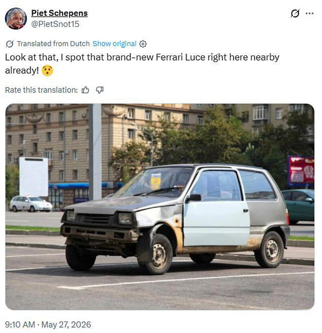 Ferrari EV is ruthlessly mocked, described as 'junkyard trash' and even ...