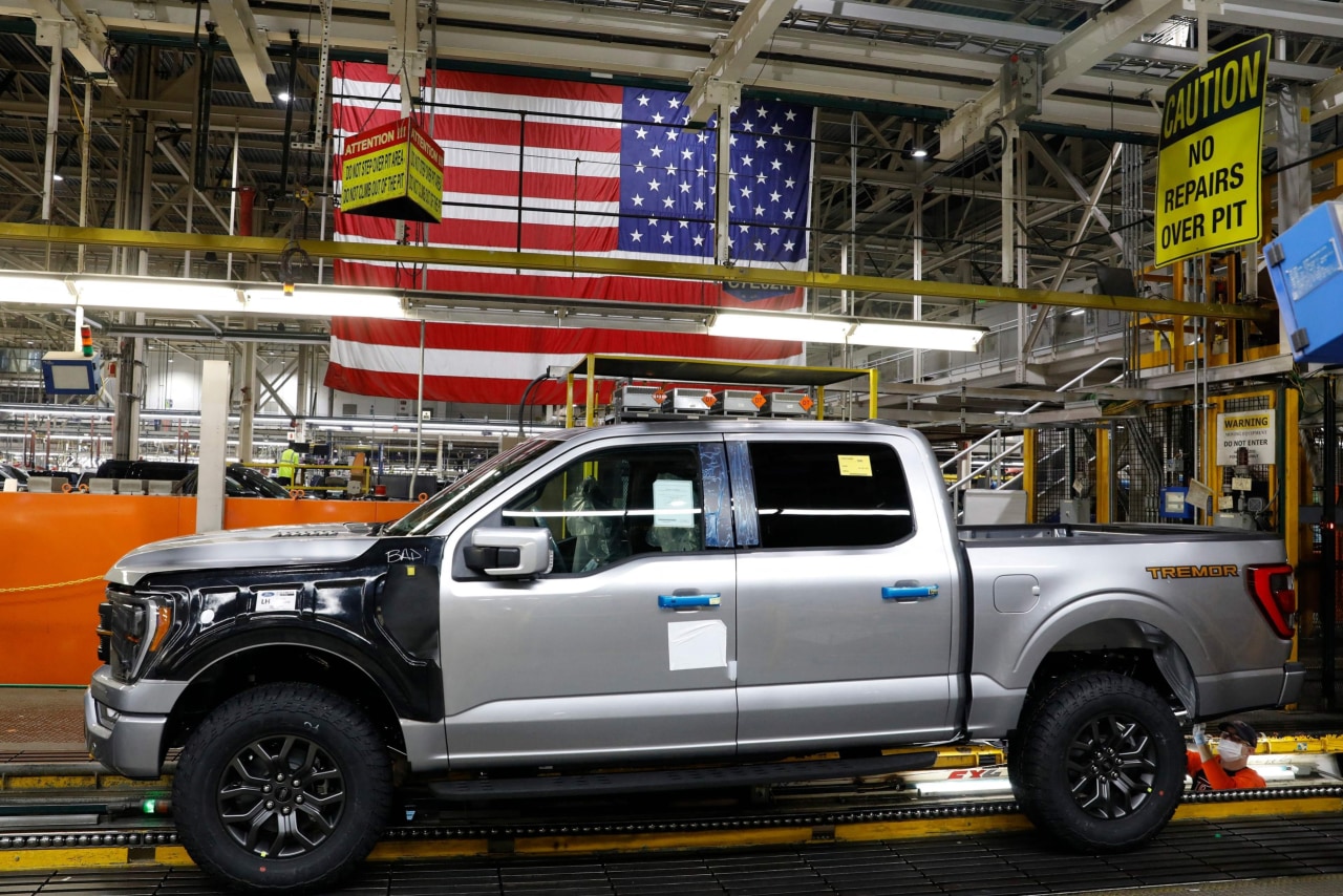 Ford’s stock is surging and it’s got nothing to do with its car business