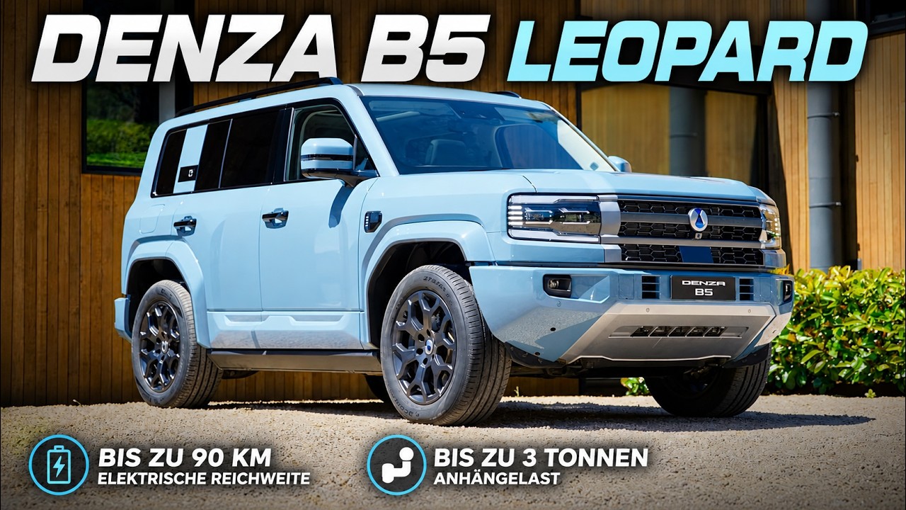 2026 Denza B5 Leopard in Glacier Blue: Luxus-SUV mit 760 Nm & 90 km EV