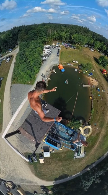 Insane 100ft 360 crane jump