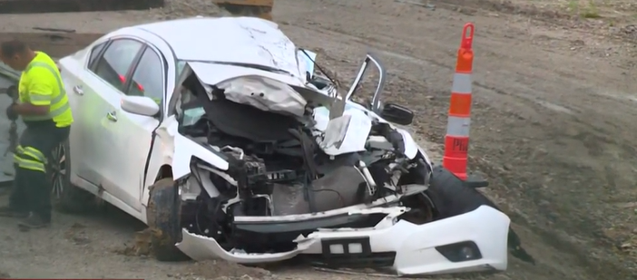 Police chase ends in crash on I-471; driver charged with DUI