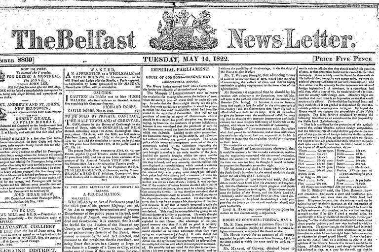 James Stuart’s influence as editor was significant (1822)