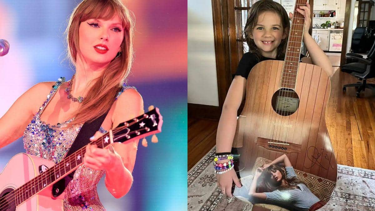 Taylor Swift surprises 8-year-old fan with signed guitar, handwritten ...