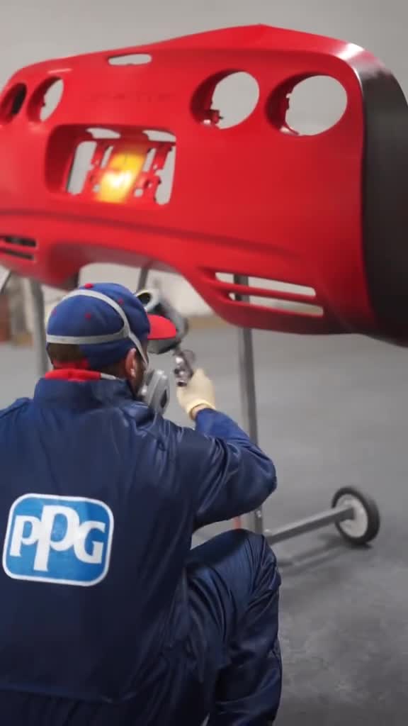 See the C5 Corvette’s new paint come together