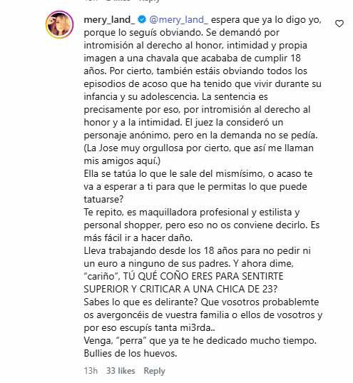 María José Campanario explota por las críticas a Juls Janeiro, su hija ...
