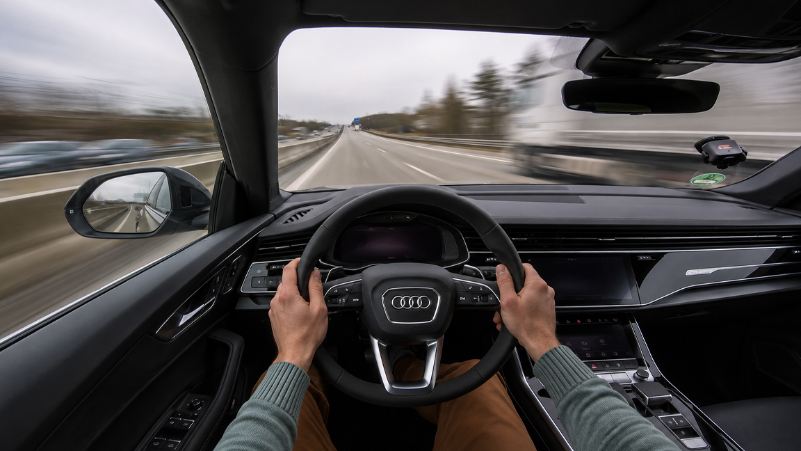 Audi RSQ8 performance reaches top speed on Autobahn